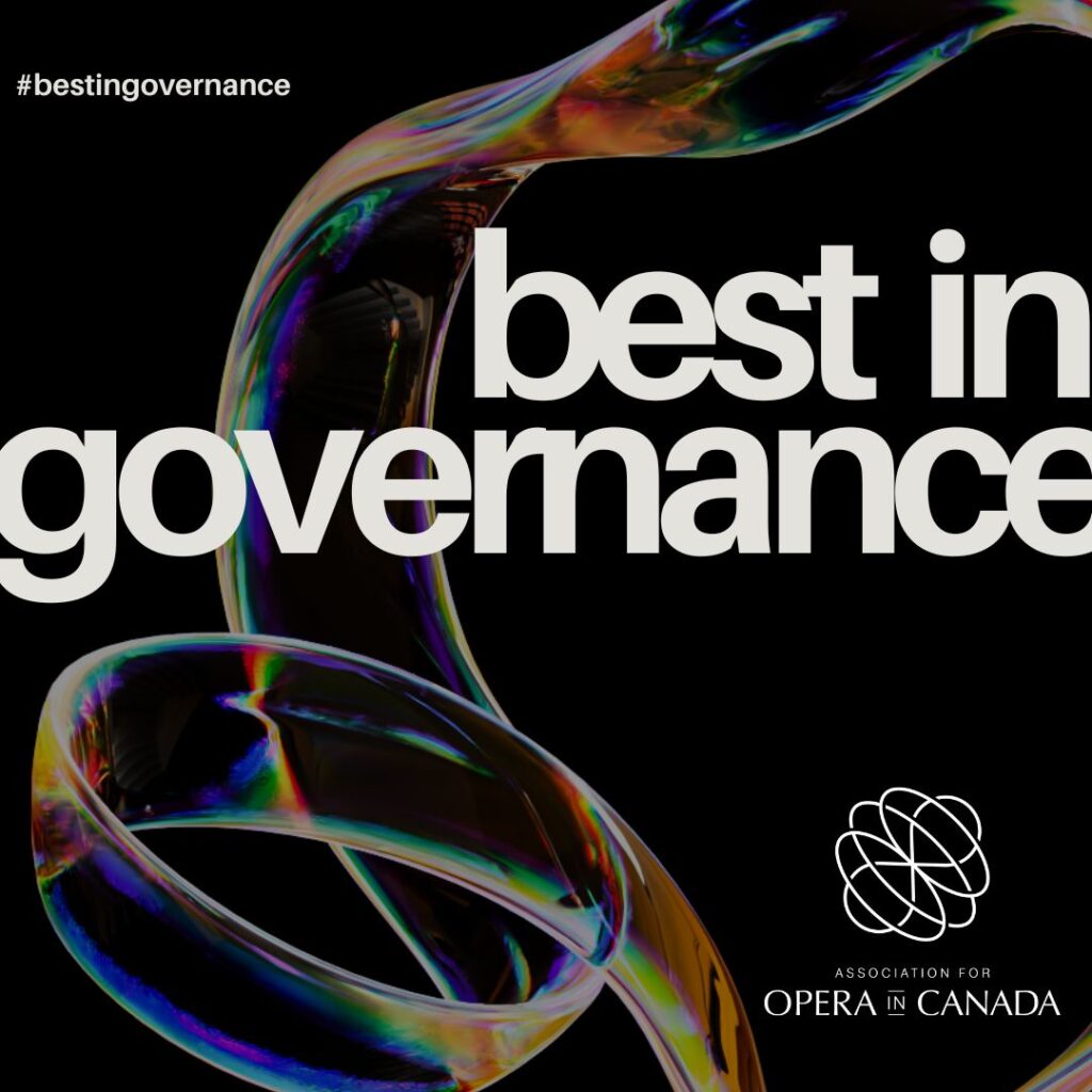 AOC ANNOUNCES 2024 BEST IN GOVERNANCE AWARD - Tapestry Opera